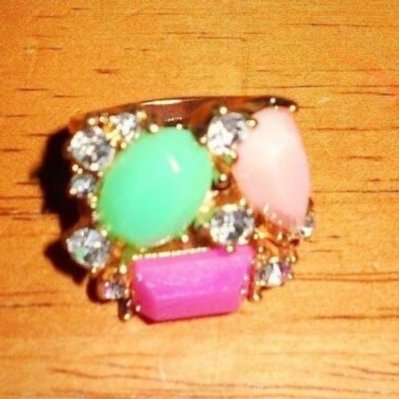 Jewelry | Multi Color Stones Cocktail Glam Gala Ring | Poshmark